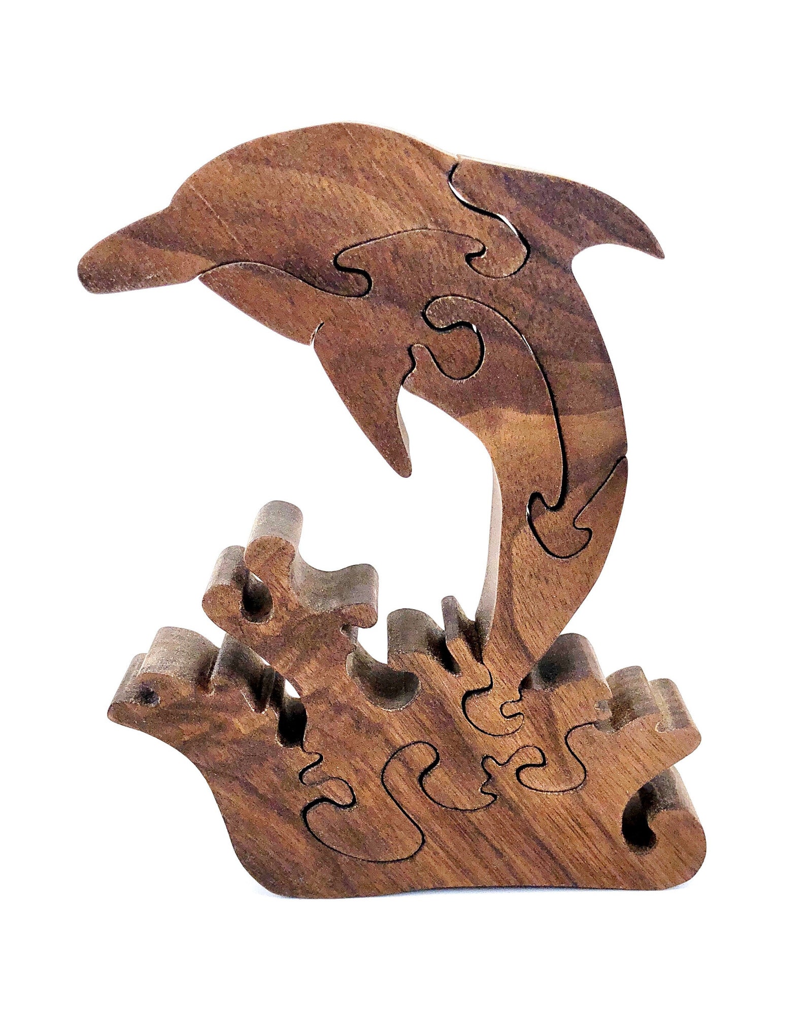 Wooden Dolphin Puzzle - Etsy