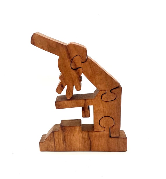 Wooden Microscope Puzzle - Etsy