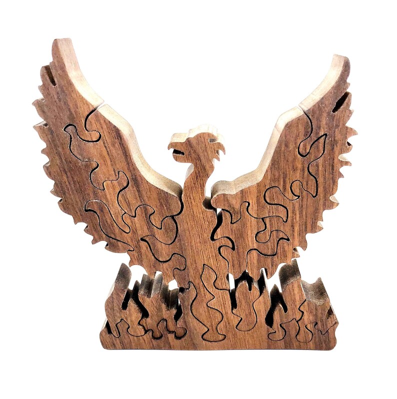 Legendary Wooden Phoenix Puzzle - Etsy