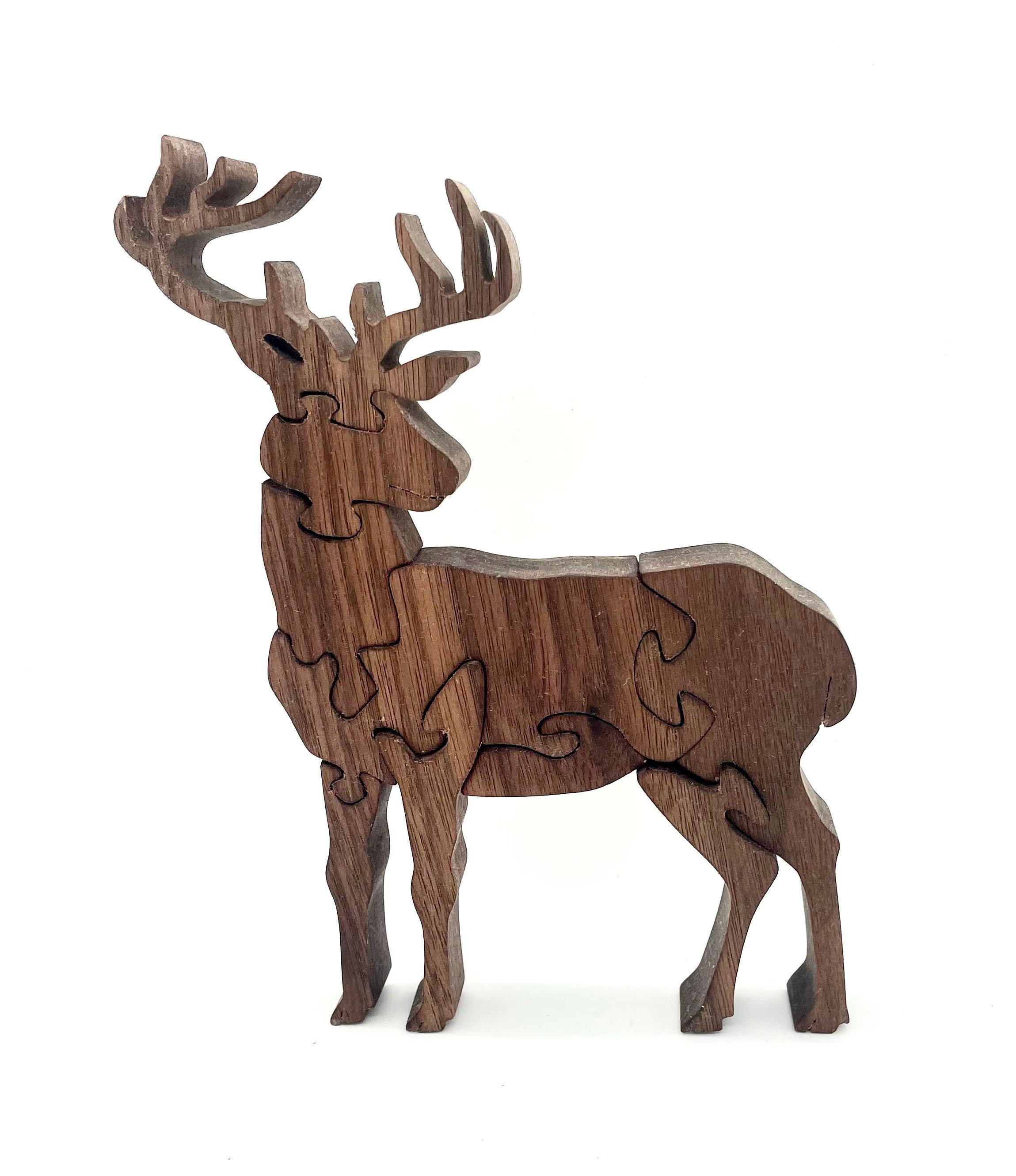 Wooden Stag Puzzle - Etsy