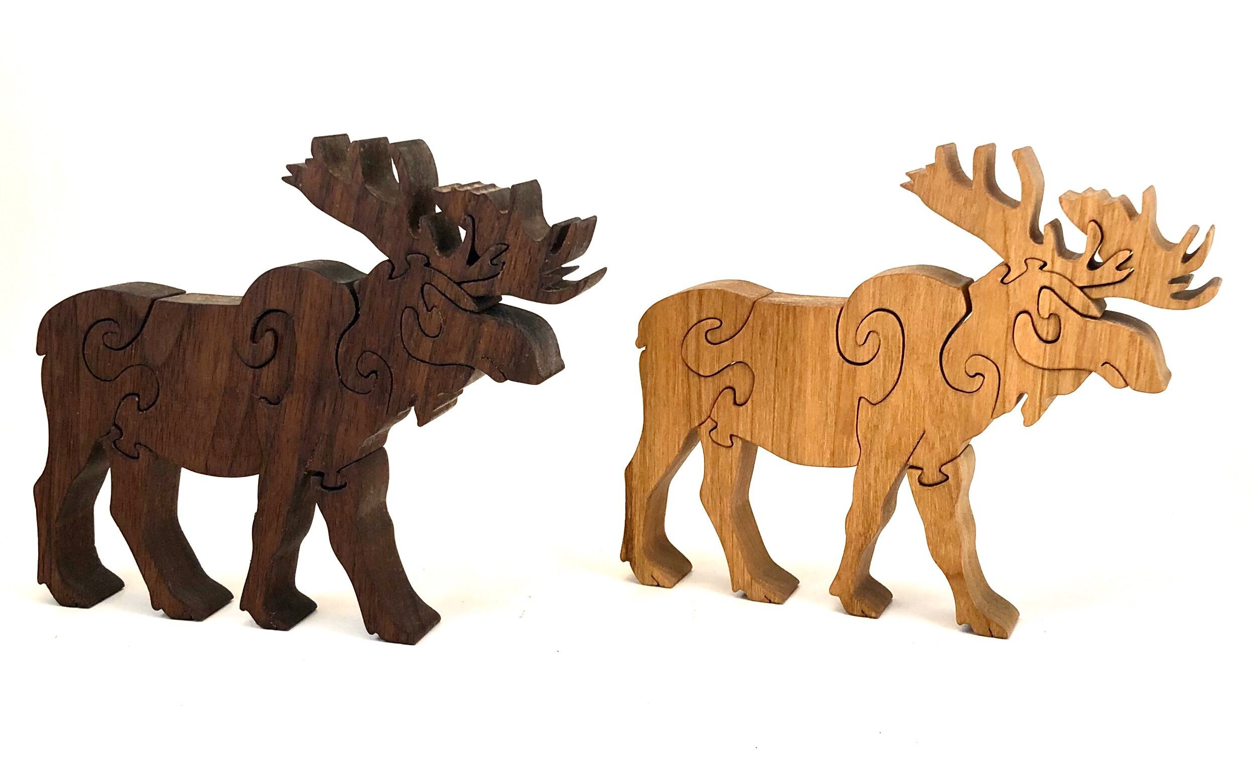 Wooden Moose Puzzle - Etsy