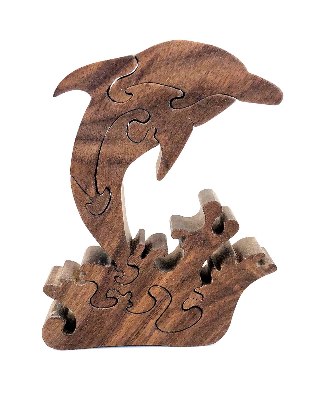 Wooden Dolphin Puzzle - Etsy
