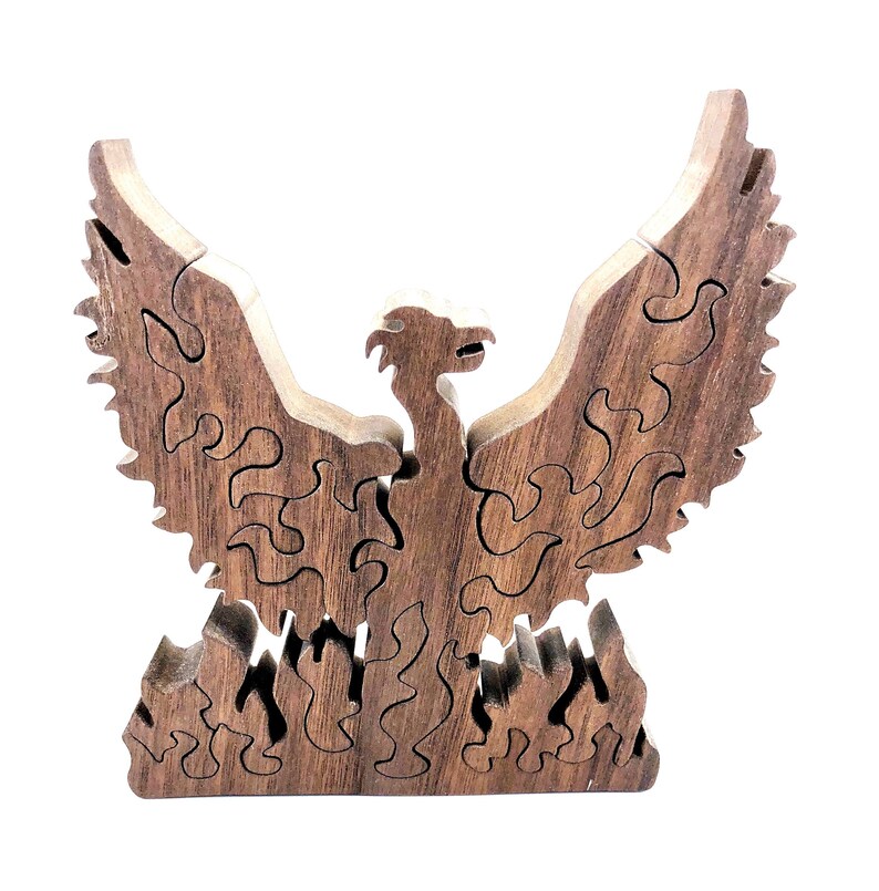 Legendary Wooden Phoenix Puzzle - Etsy