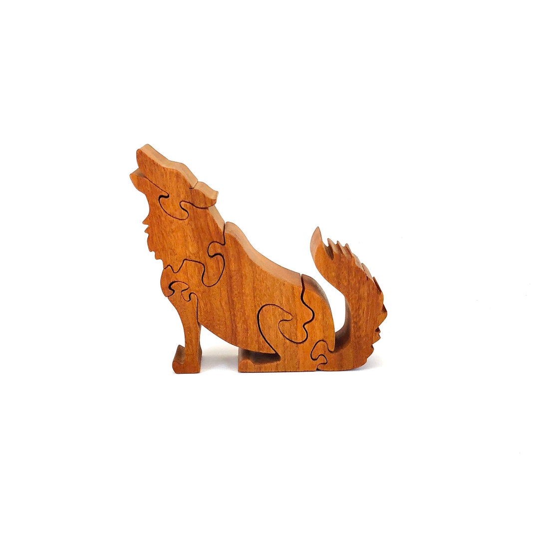 Wooden Wolf Puzzle - Etsy