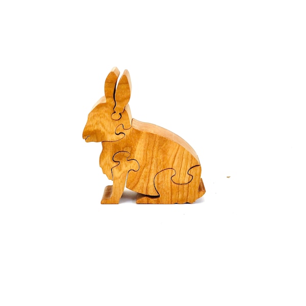Wooden Rabbit Puzzle - Etsy