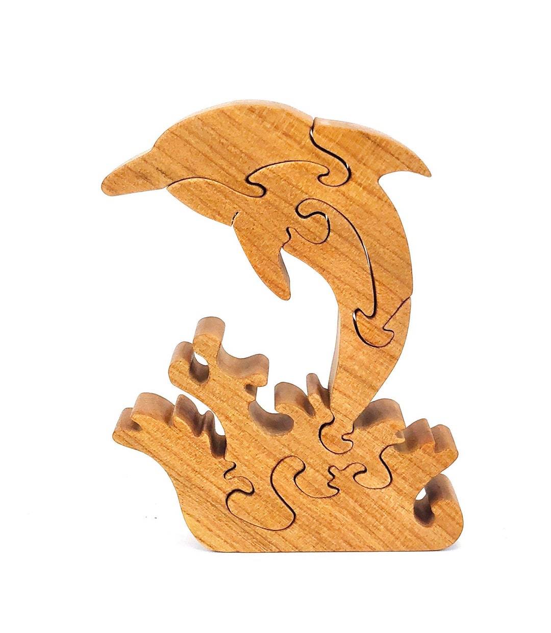 Wooden Dolphin Puzzle - Etsy