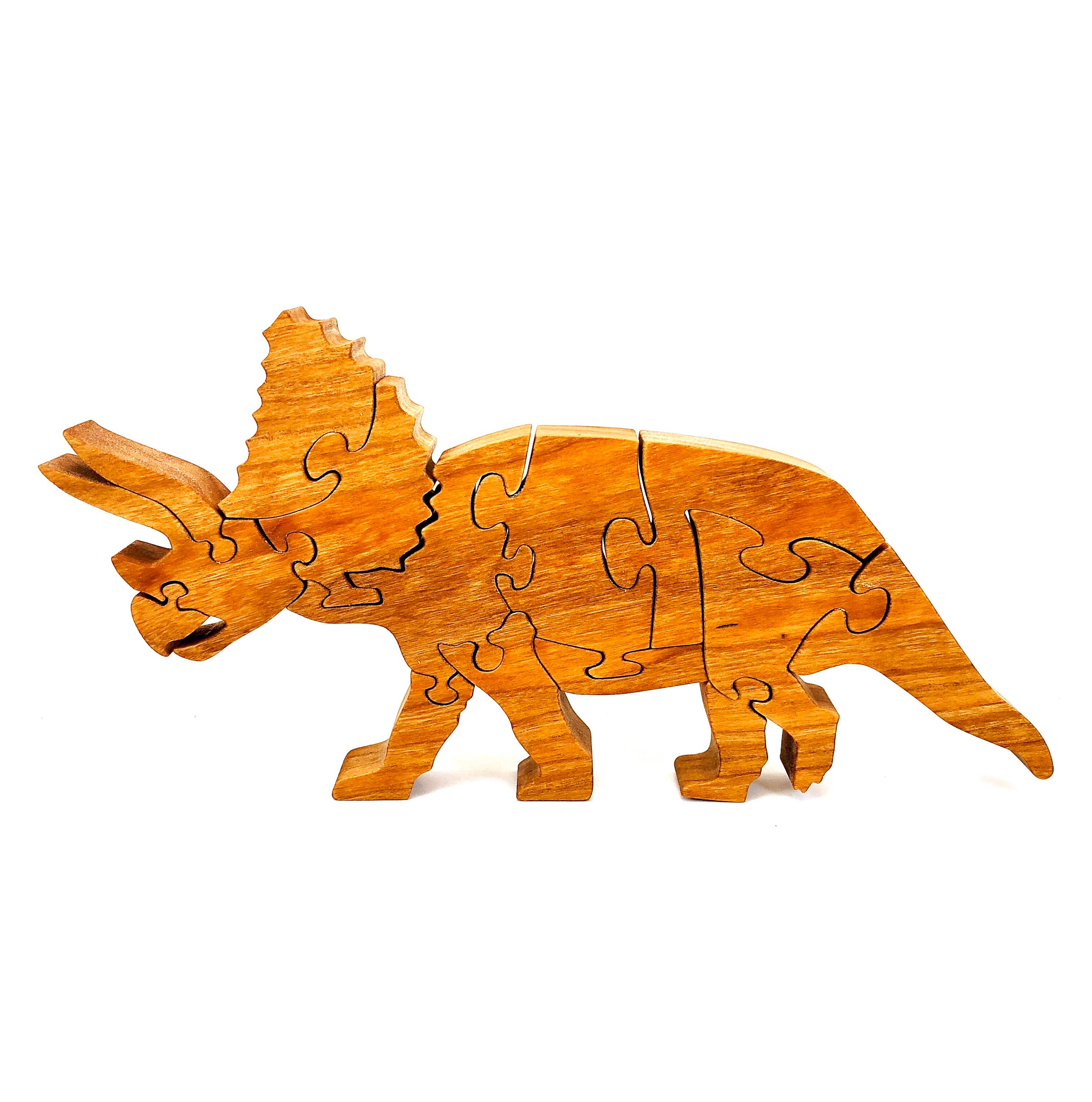 Wooden Triceratops Puzzle - Etsy