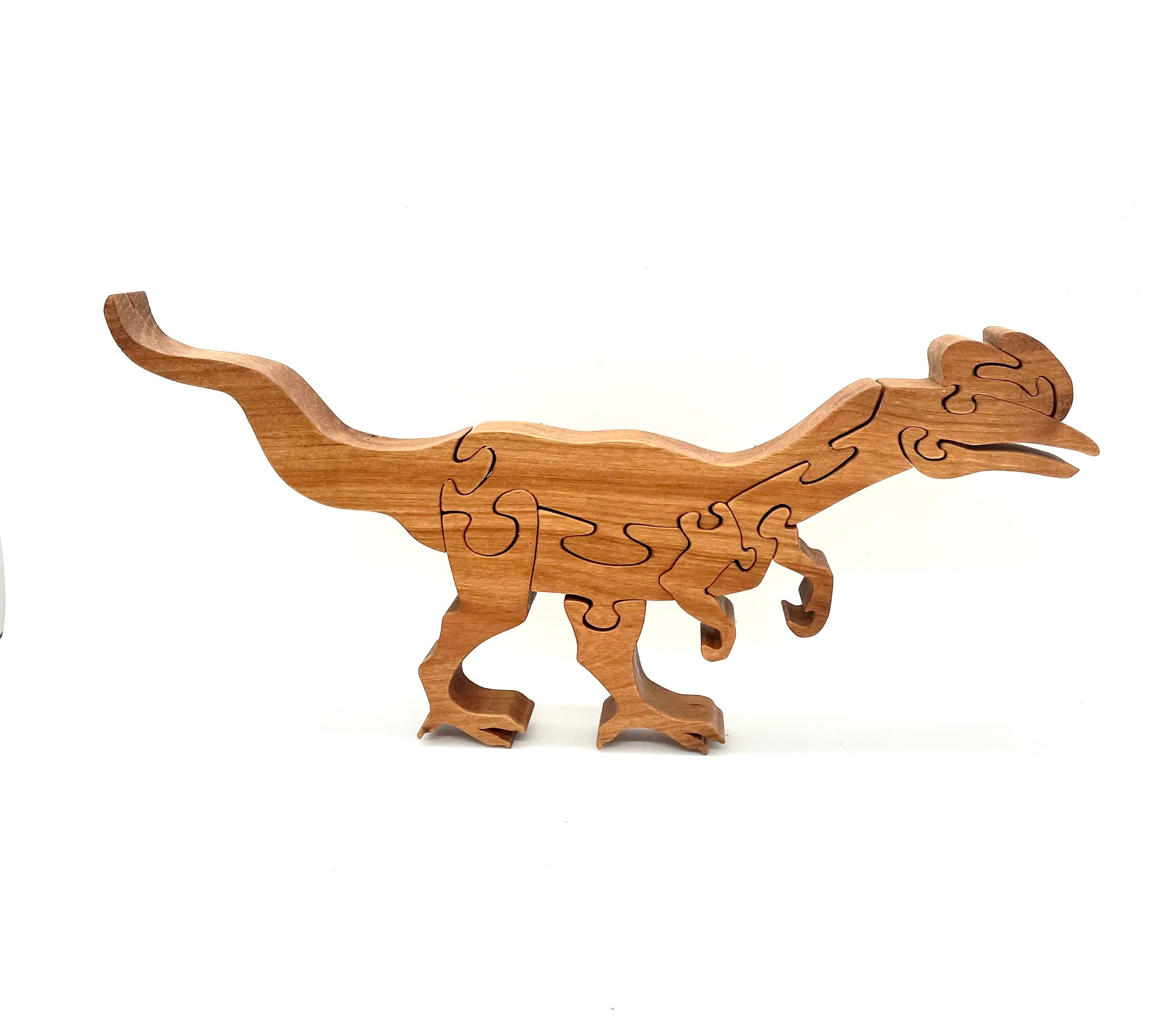 Wooden Dilophosaurus Puzzle - Etsy