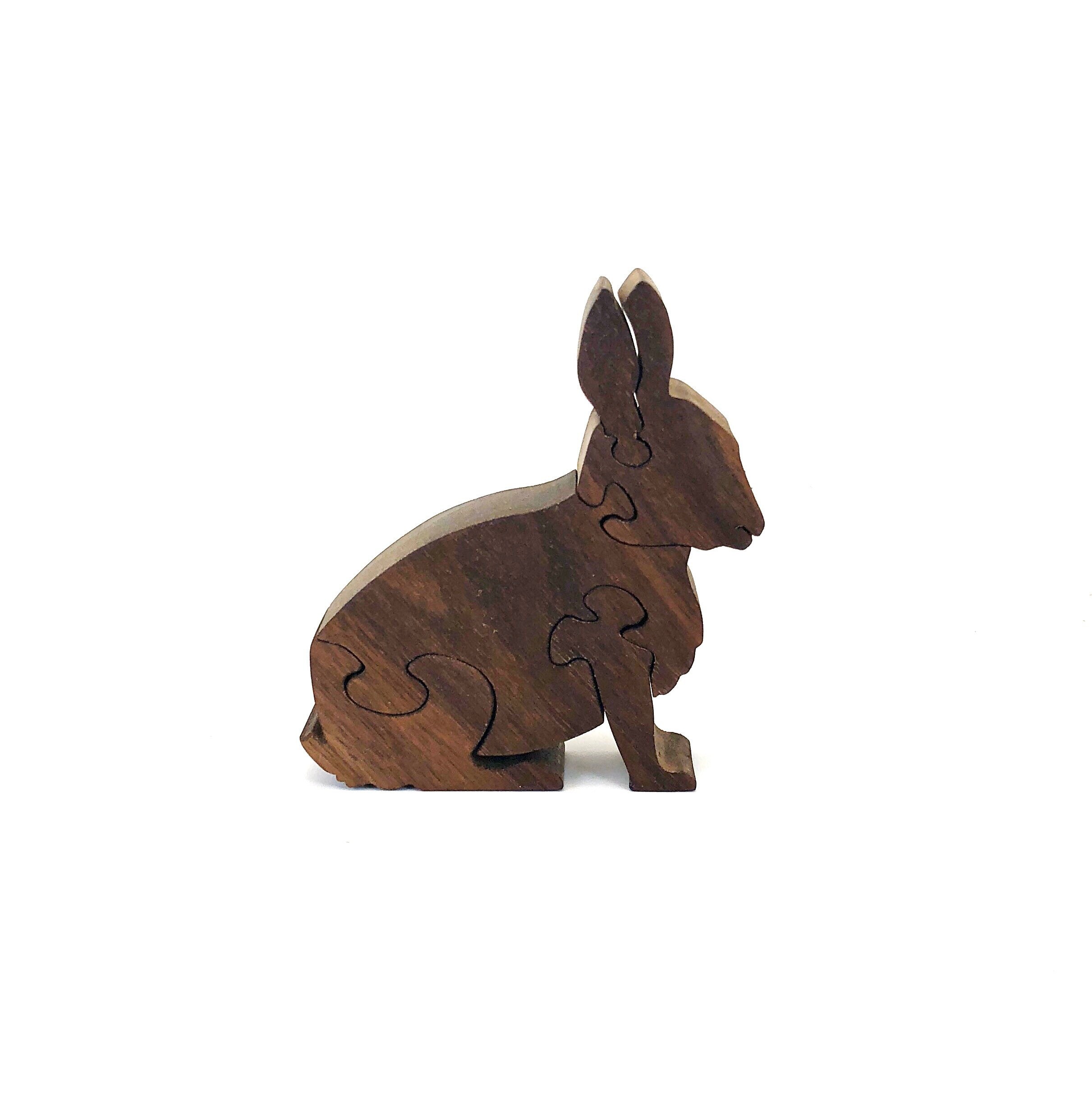 Wooden Rabbit Puzzle - Etsy