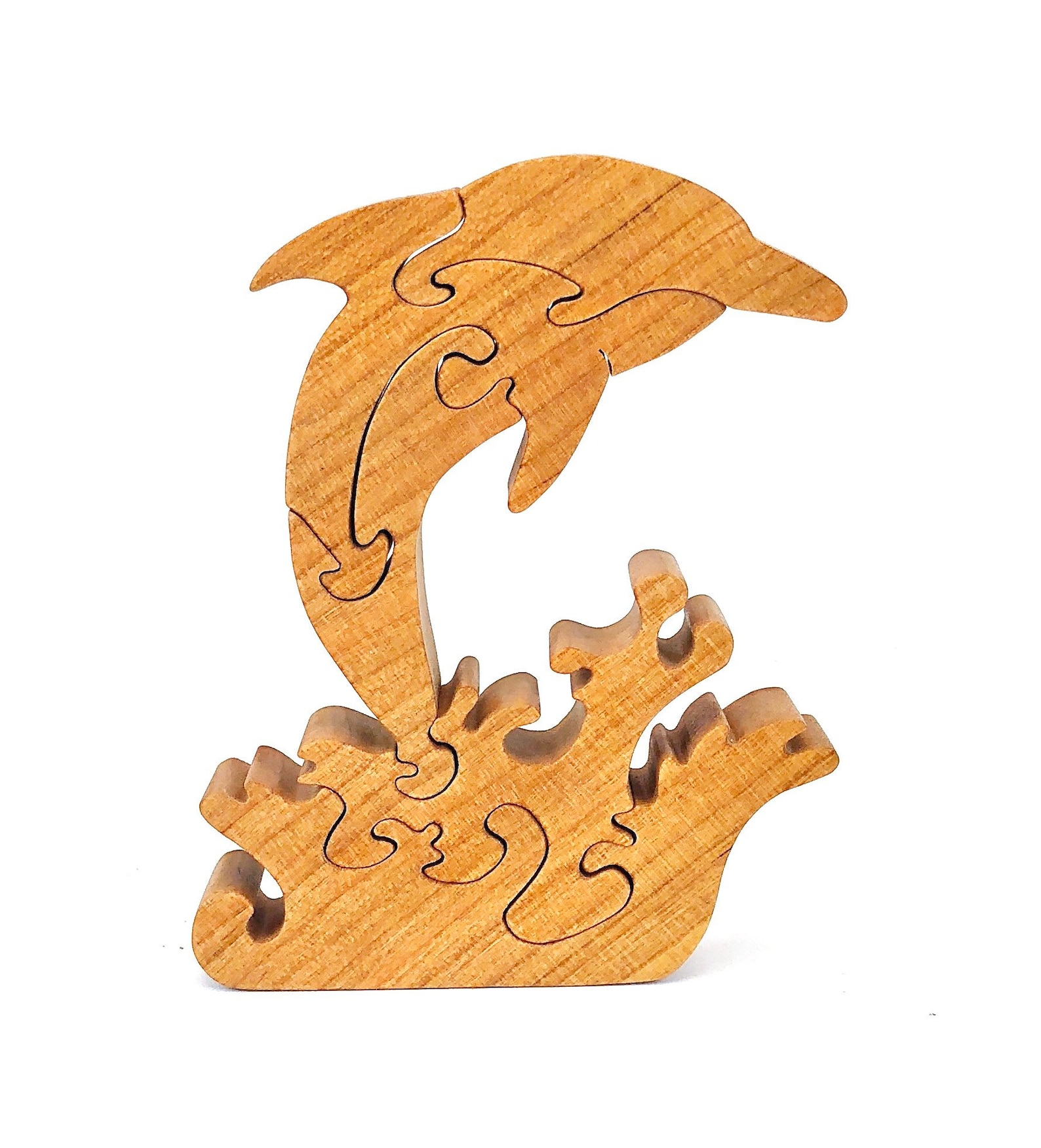 Wooden Dolphin Puzzle - Etsy