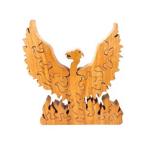 Legendary Wooden Phoenix Puzzle - Etsy