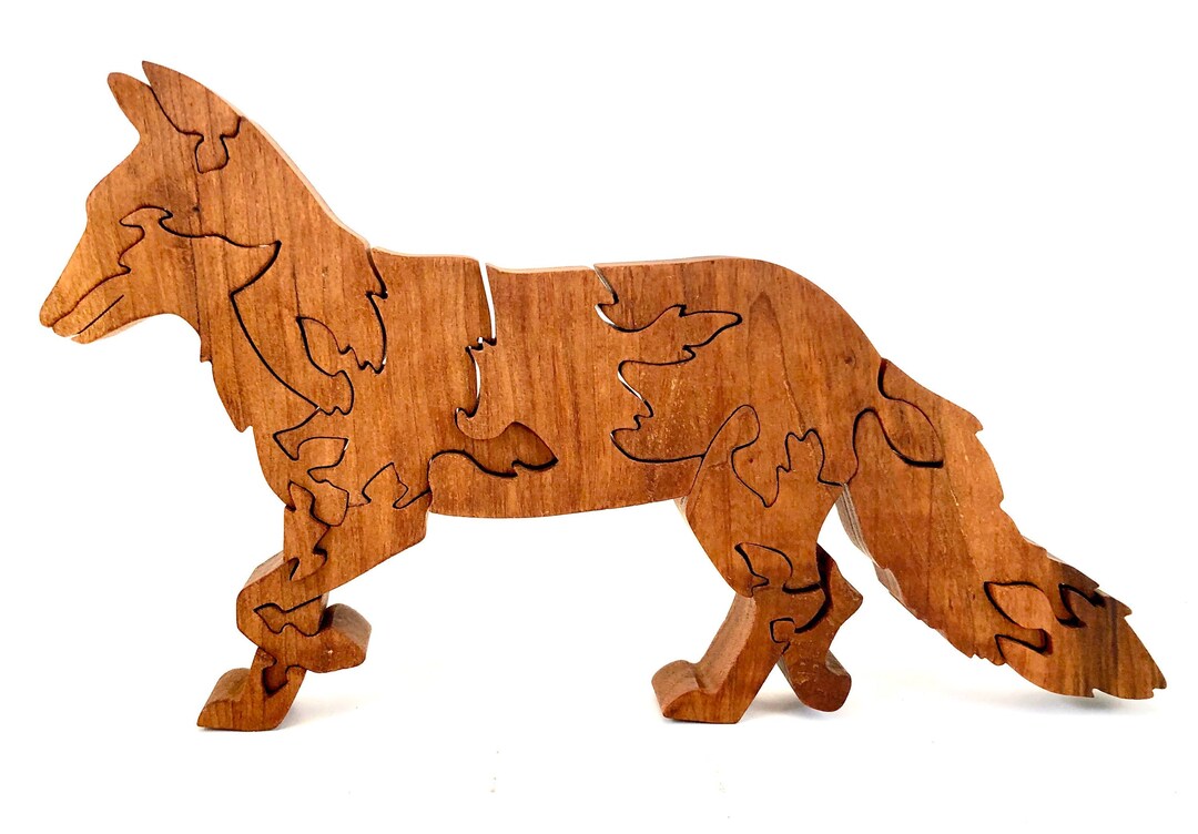 Wooden Fox Puzzle - Etsy