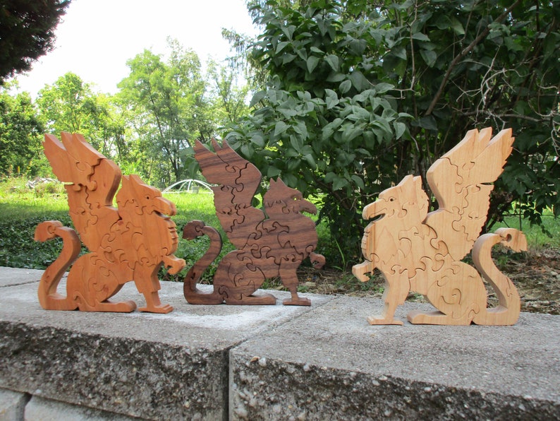Big Wooden Griffin Puzzle - Etsy