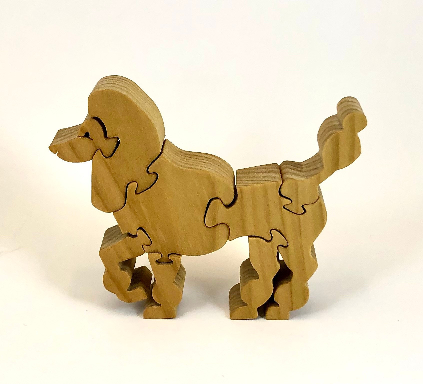 Wooden Poodle Puzzle - Etsy