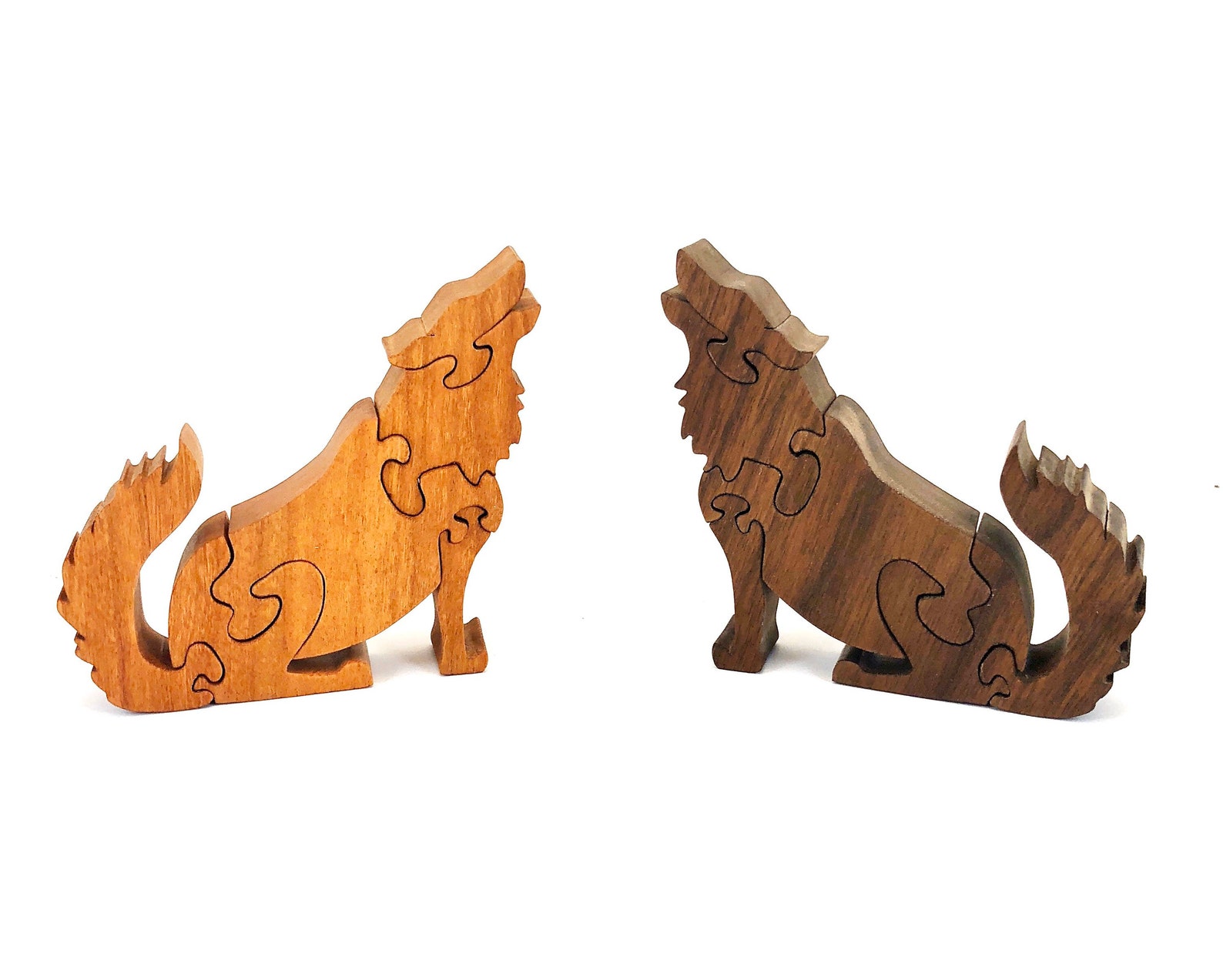 Wooden Wolf Puzzle - Etsy