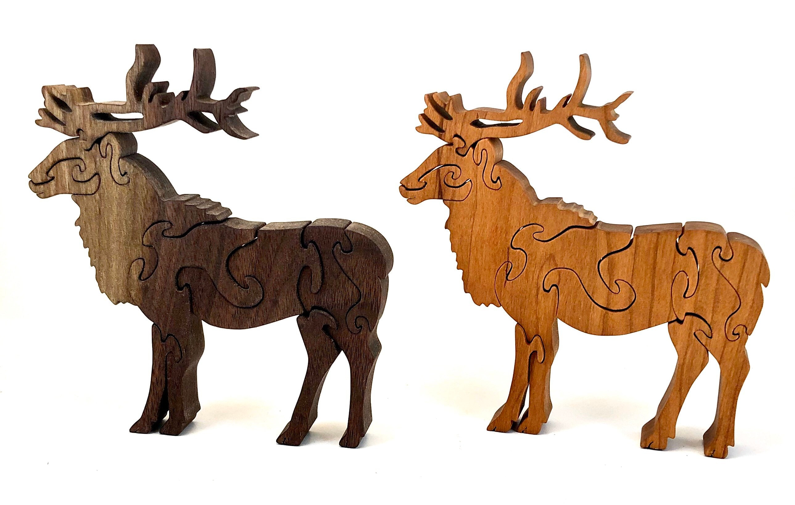 Wooden Elk Puzzle - Etsy