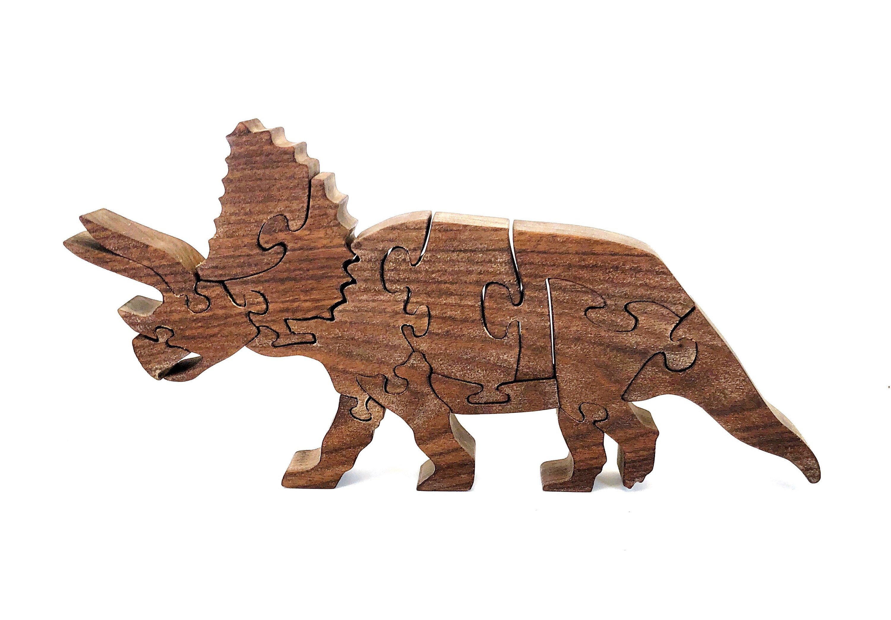 Wooden Triceratops Puzzle - Etsy