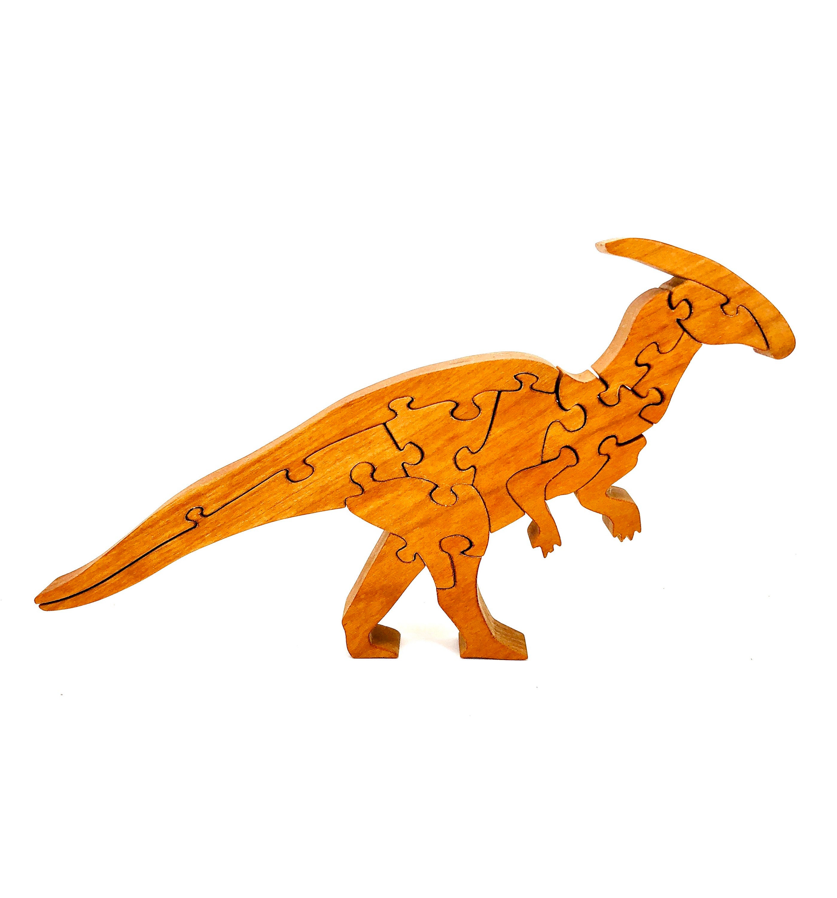 Wooden Parasaurolophus Puzzle - Etsy