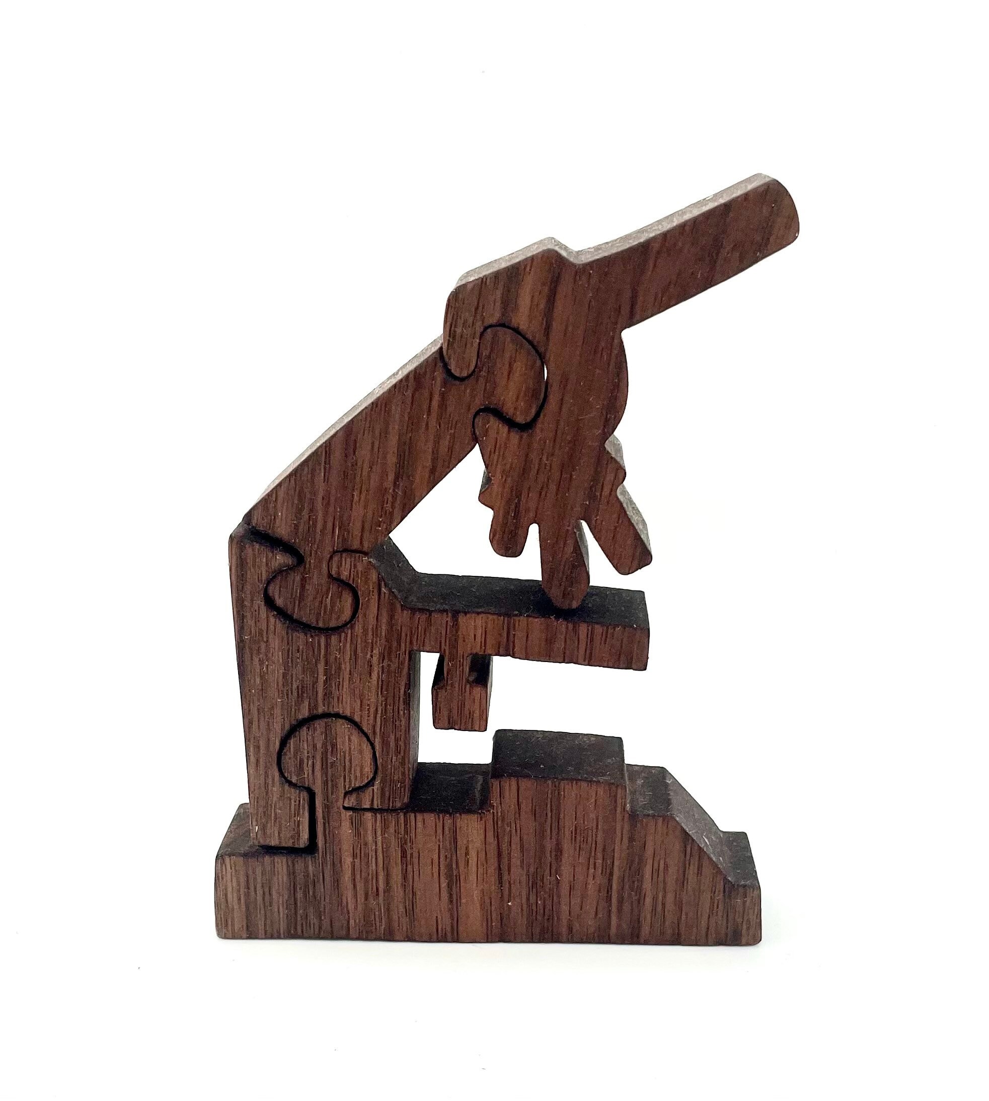 Wooden Microscope Puzzle - Etsy