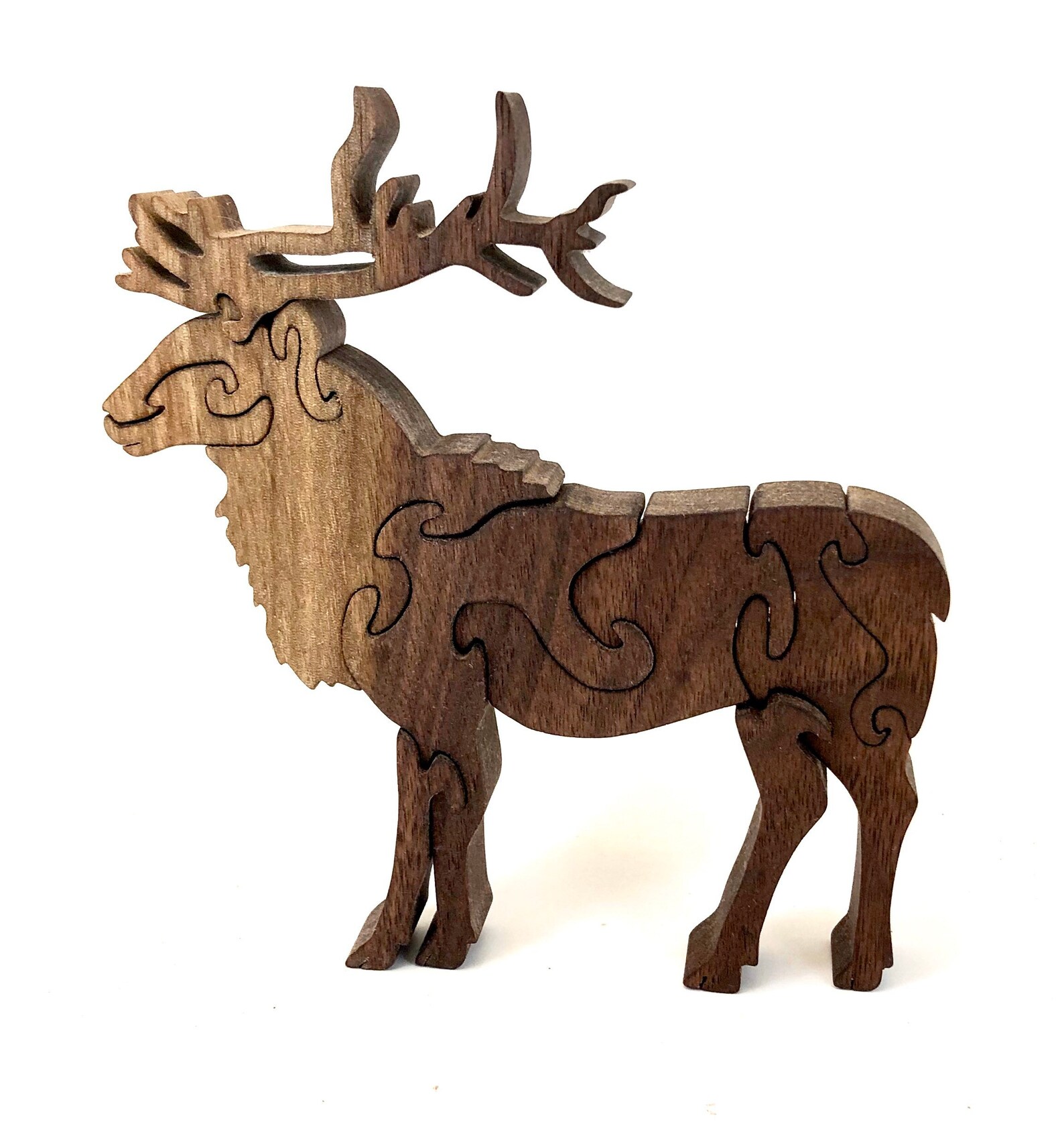 Wooden Elk Puzzle - Etsy
