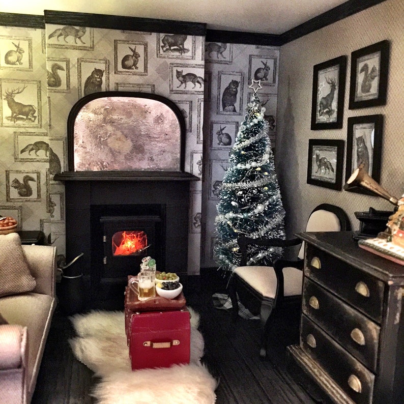 SVG File & PDF Printable Dollhouse Miniature Fireplace Surround and ...