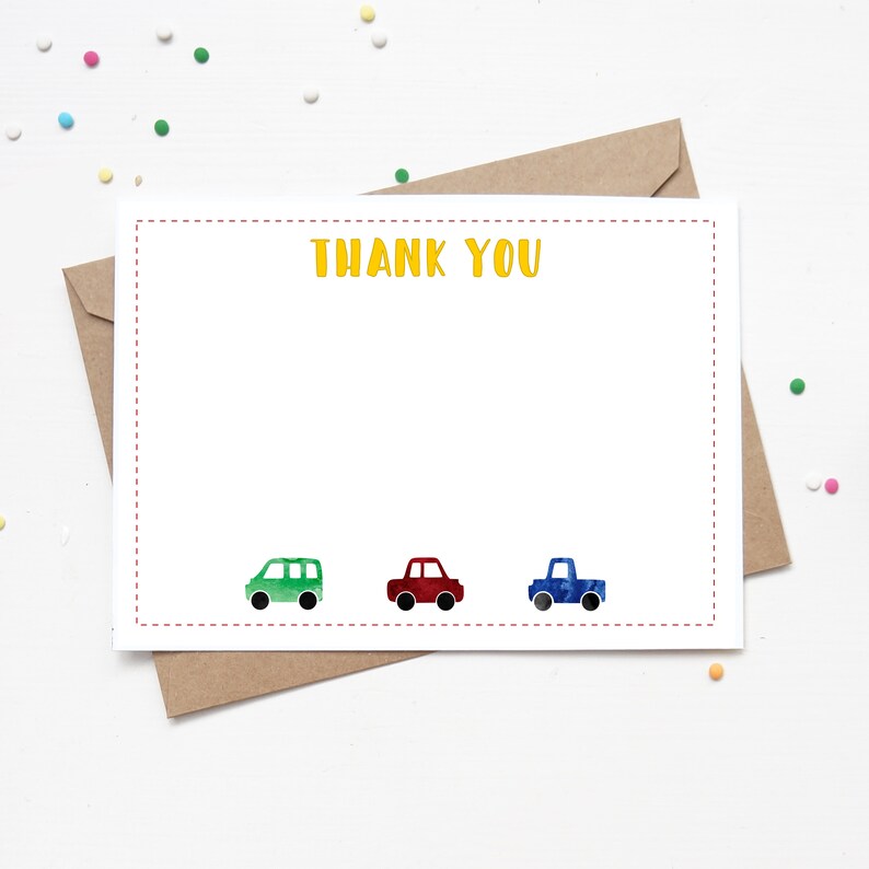 Car Thank You Card Traffic Thank You Digital Printable Car | Etsy