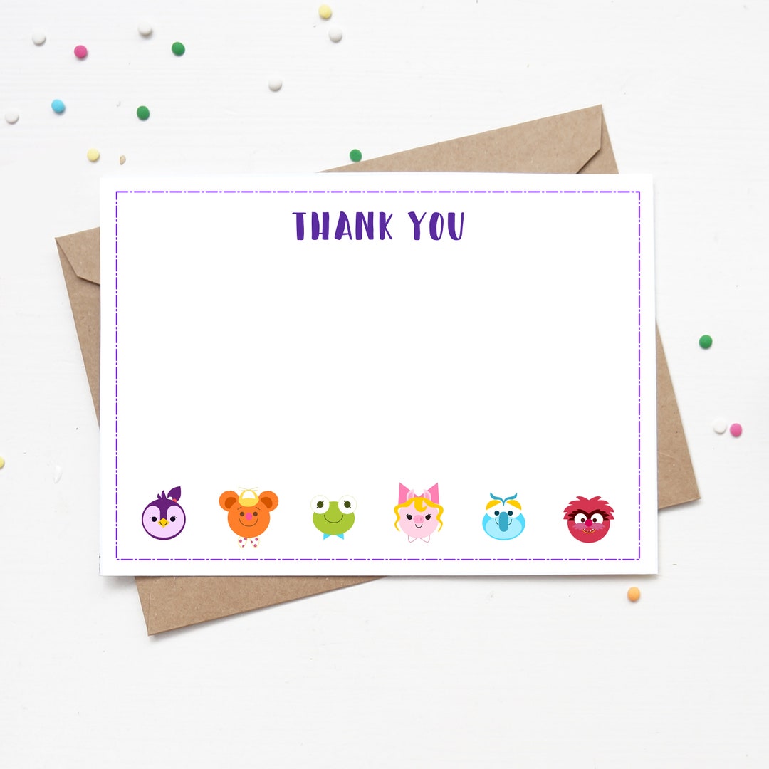 Muppet Babies Thank You Card, Muppet Babies Thanks, Baby Muppets ...