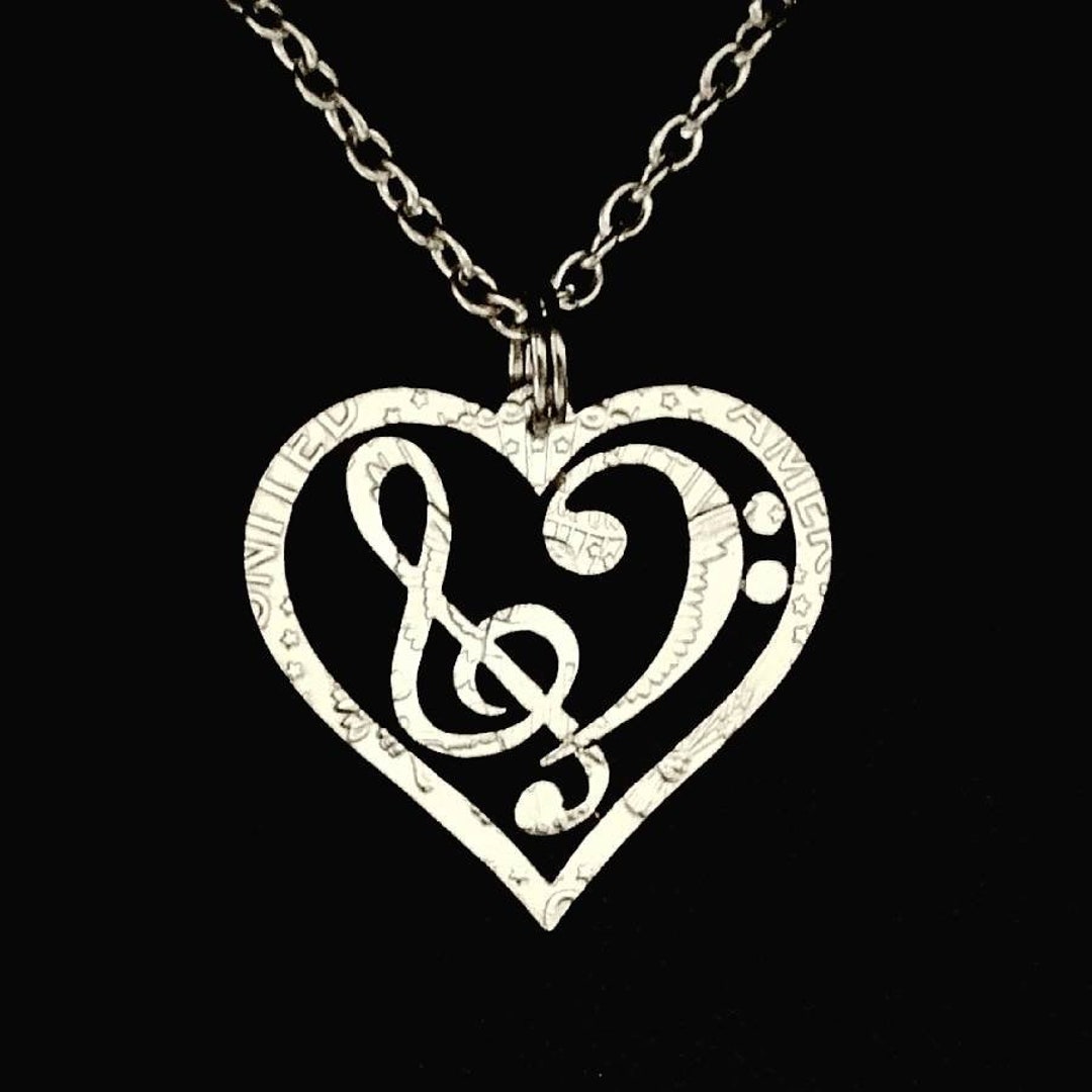 Heart Music Treble Clef, Bass Clef, Drumline, Marching Band, Coin ...