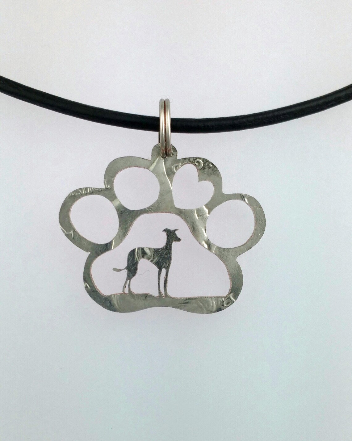 Your Dog Breed in a Pawprint Coin Jewelry Handmade Pendant Necklace - Etsy