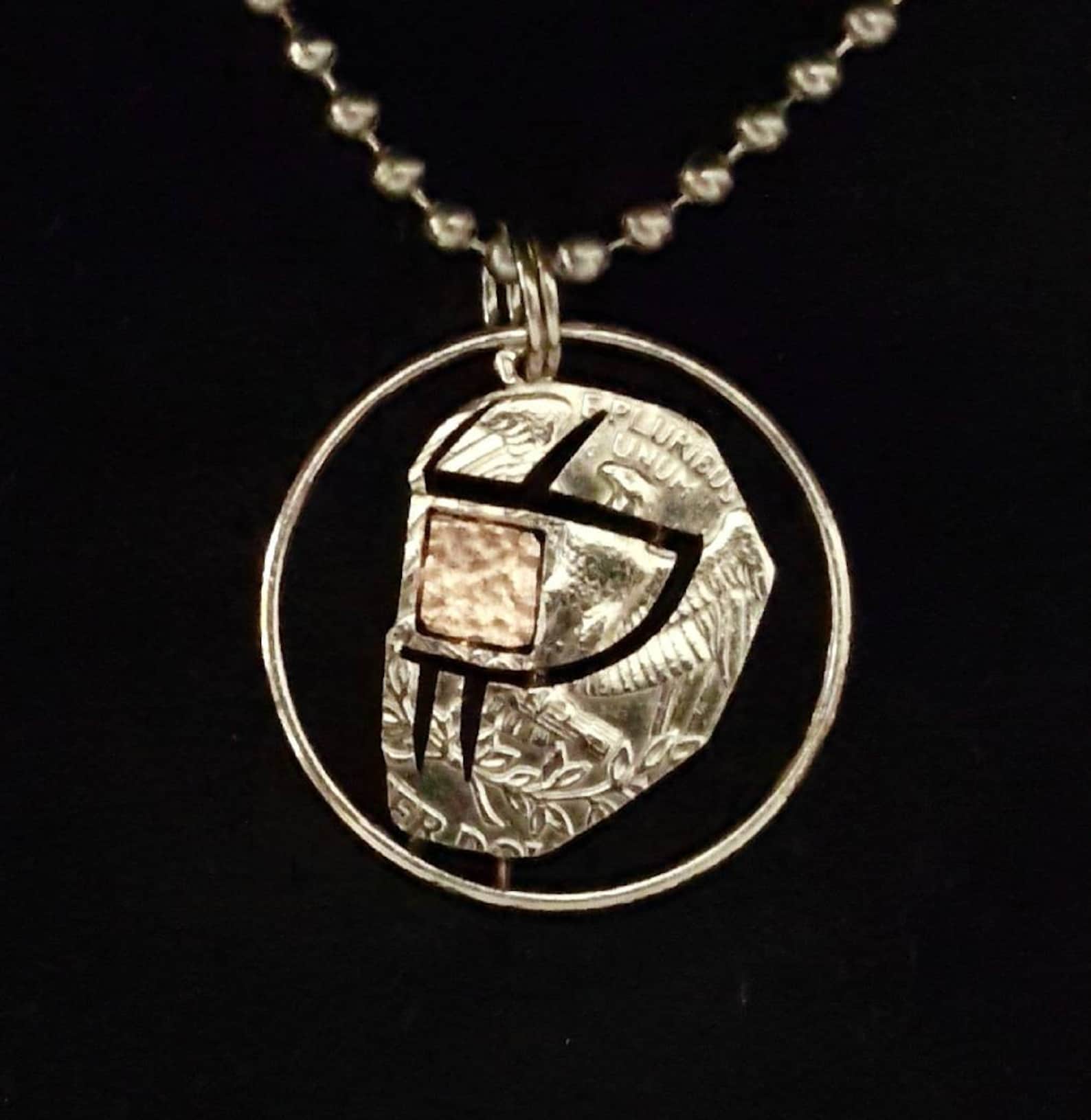 Coin Jewelry Welders Welding Helmet Hand Cut From a Quarter - Etsy