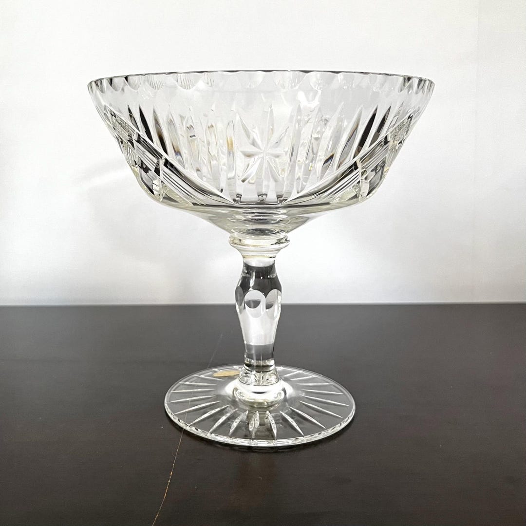 Toscany Cut Crystal Compote Bowl – Made in Germany – Vintage Pedestal ...