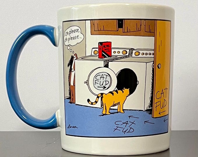 The Far Side Gary Larson Cat Fud Cartoon Mug. Dog Cat Cartoon Coffee ...