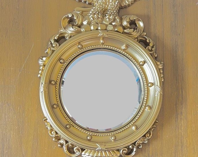 Vintage Syroco Eagle Convex Mirror #4410 – Federal Style Bullseye Wall ...