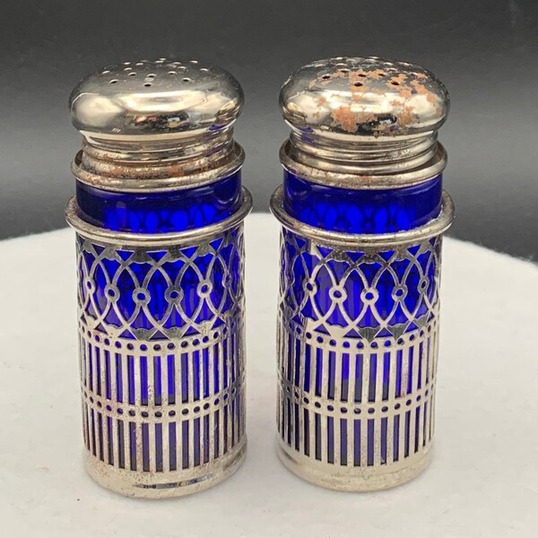 Cobalt Blue Salt and Pepper Shakers - Etsy