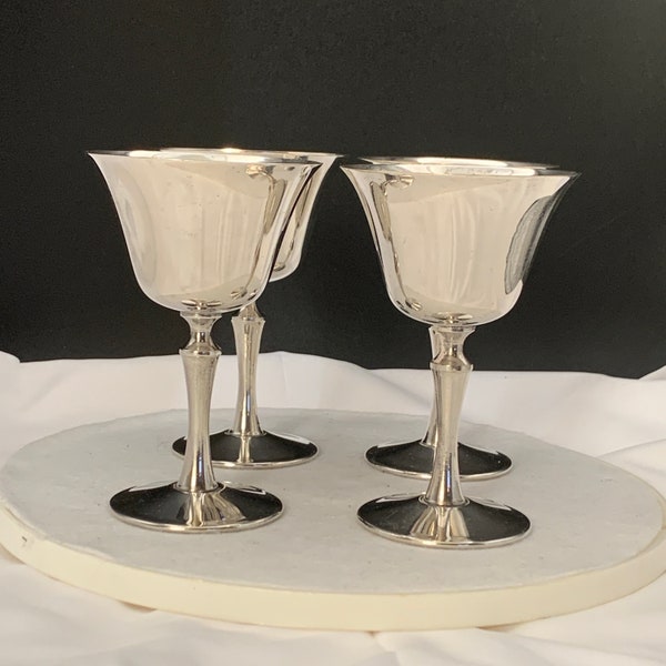 Silverplate Goblets - Etsy