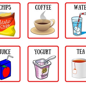 English Spanish Food Matching Flashcards Game 60 Cards With 60 Matching ...