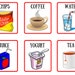 English Spanish Food Matching Flashcards Game 60 Cards With 60 Matching ...