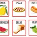 English Spanish Food Matching Flashcards Game 60 Cards With 60 Matching ...
