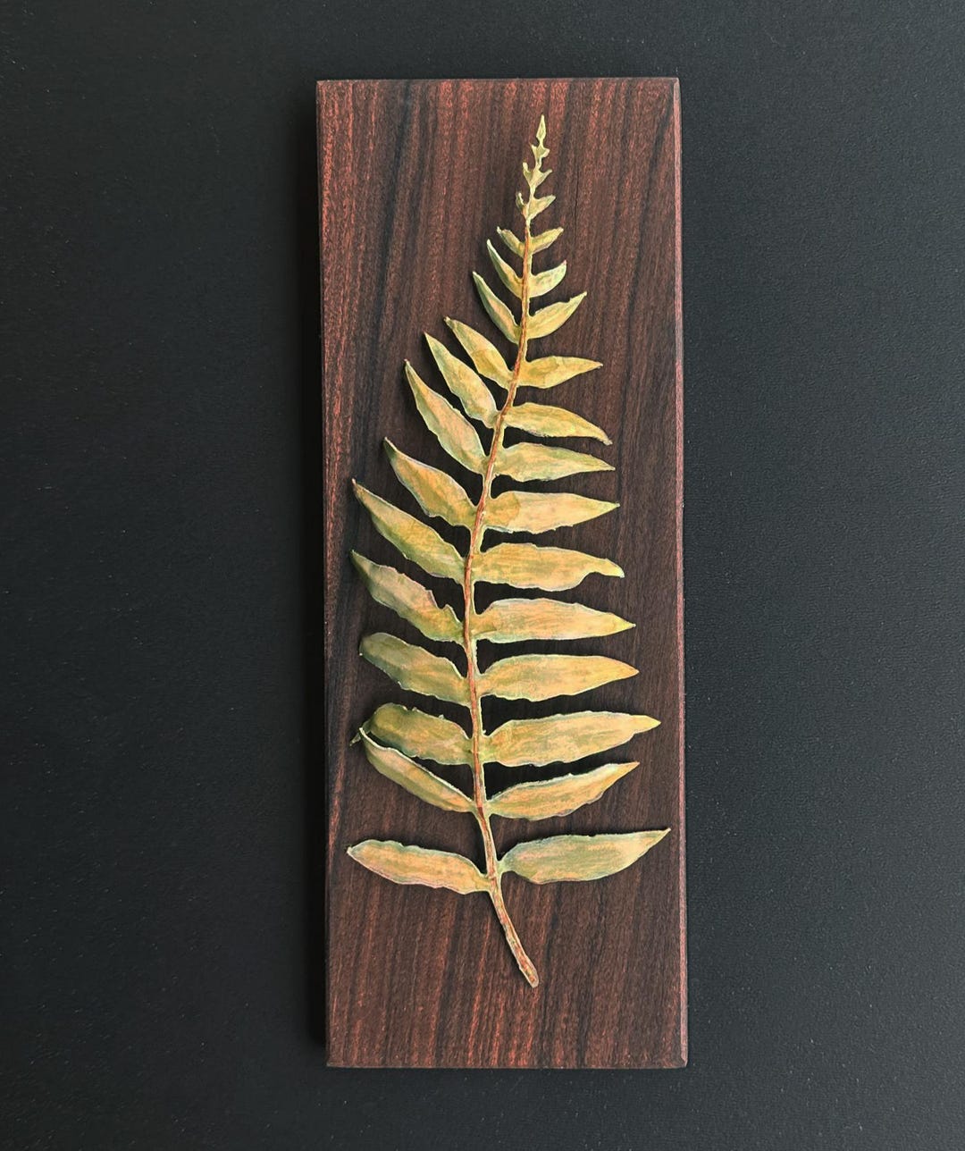 Copper Art, Cut Copper Fern Frond Wall Art, Copper Wall Sculpture, 7 7/ ...
