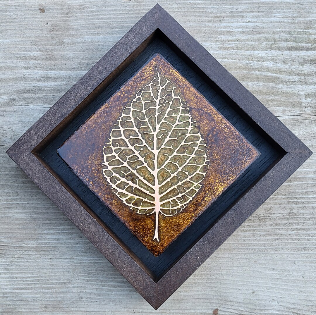 Copper Art Etched Copper Leaf Skeleton 5.75 Square - Etsy