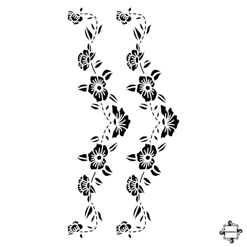 Azalea Henna Stencil - Etsy