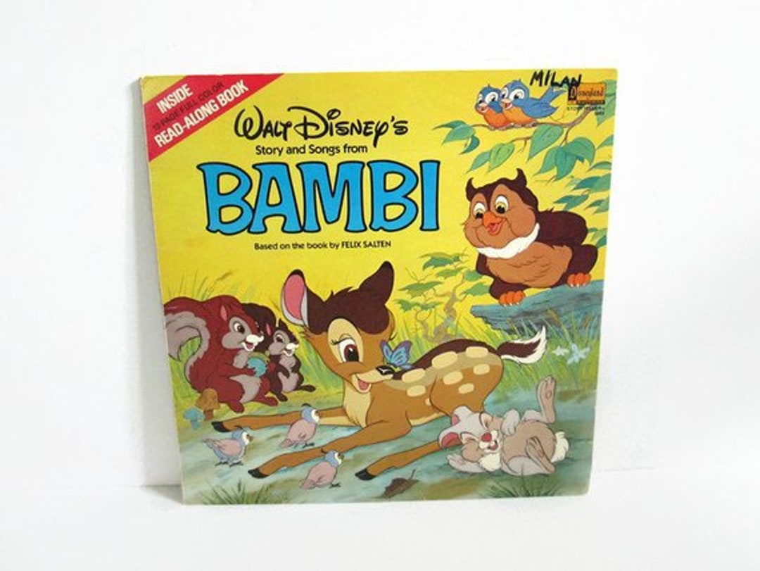 Walt Disney's Story and Songs From Bambi Disneyland Vinyl Record Album ...