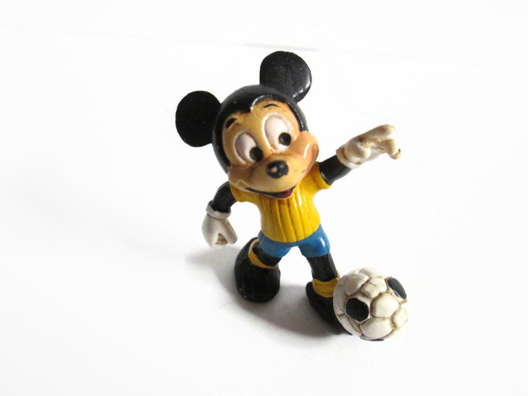Vintage Mickey Mouse Kicking A Soccer Ball, Walt Disney Productions ...