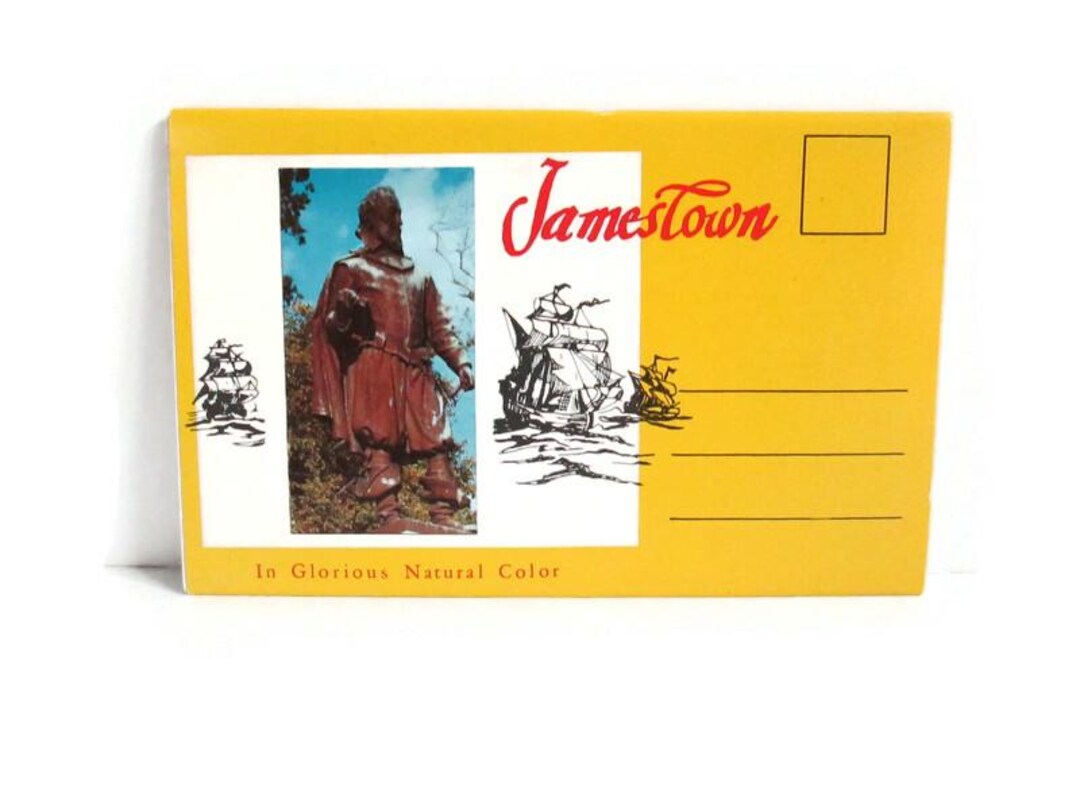 Vintage Virginia Postcard Folder Jamestown Colony in Glorious Natural ...