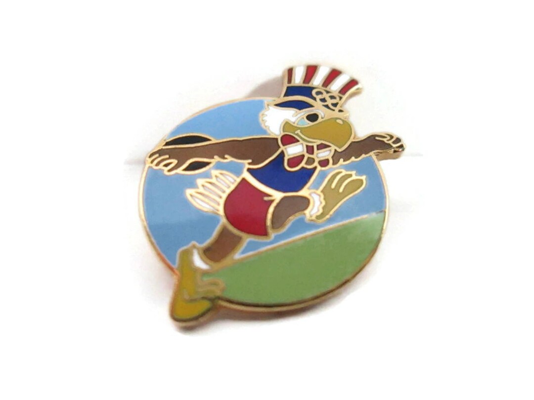 Vintage Discus Olympic Pin Official Mascot Sam the Bald Eagle 1984 ...