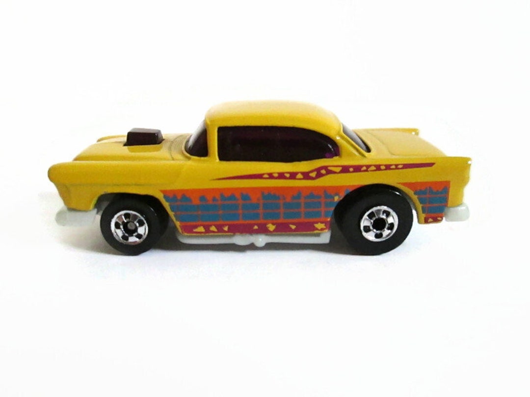 Vintage Hot Wheels Car Yellow 55' Chevy Coupe - Etsy
