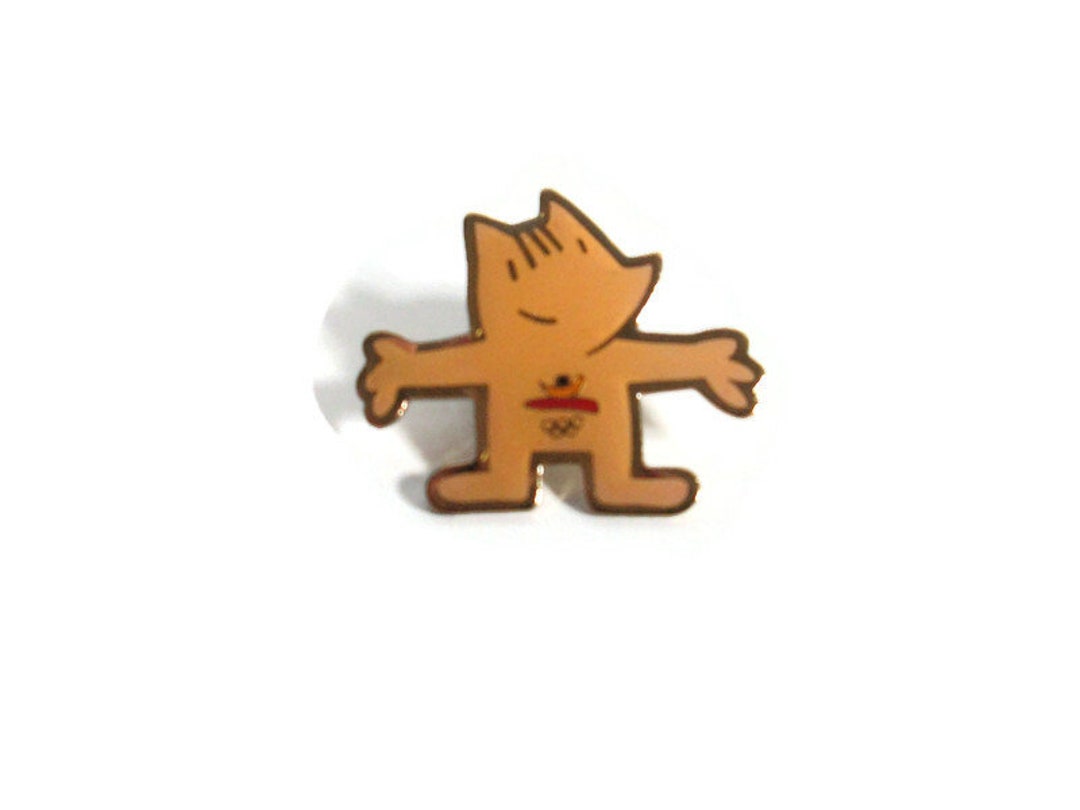 Cobi the Catalan Sheep Dog, Official Logo on Chest, Vintage Olympic Pin ...