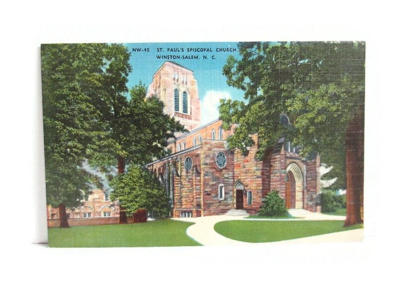 Vintage Winston - Salem North Carolina Linen Postcard St. Paul's ...