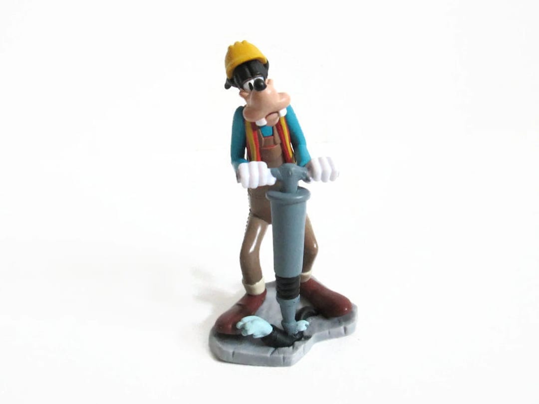 Vintage Goofy Miniature Figure Construction Worker Jackhammer - Etsy