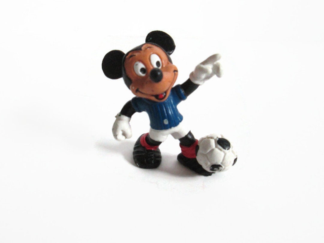 Vintage Mickey Mouse Figure Kicking A Soccer Ball Walt Disney ...